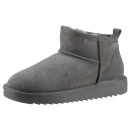 Ara Damen Winterboots "ALASKA Short", Gr. 43, grau, Lammfell, Veloursleder, unifarben, Schuhe, Schlupfboots, Snowboots, Winterboots in Bequemweite H