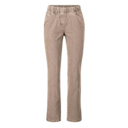 GOLDNER Damen Regular-fit-Jeans "Klassische Jeansschlupfhose LOUISA", beige, Gr. 48, Obermaterial: 78% Baumwolle CO. 20% Polyester PES. 2% Elasthan