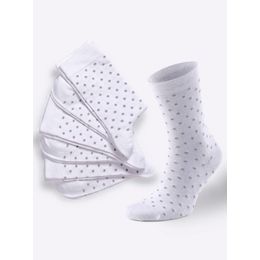 w&auml;schepur W&Auml;SCHEPUR Damen Socken, Gr. 1, wei&szlig;, 78% Baumwolle, 20% Polyamid, 2% Elasthan, Socken