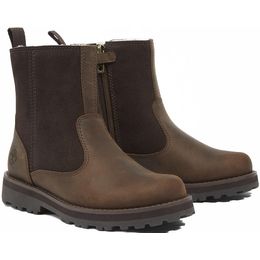 Timberland Kinder Winterstiefel "COURMA KIDMID WARM LINED BOOT", Gr. 40, braun, Leder, Schuhe, Stiefelette, Winterschuhe,gefüttert & wärmend