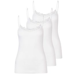 Nina von C. Damen Achseltop "Damen Tr&auml;gerhemd GOTS Fine Cotton", Gr. 38, wei&szlig;, Obermaterial: 100% Baumwolle CO(Bio)., Unterhemden