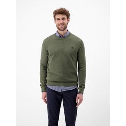 Lerros Herren Strickpullover, blau, Gr. XXXL, unifarben, Strick, Obermaterial: 100% Baumwolle, Pullover, mit Rippb&uuml;ndchen