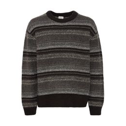 !Solid SOLID Jungen Strickfleece-Pullover "Strickpullover SDMAXWELL", schwarz, Gr. L, Obermaterial: 58% Polyacryl PAN. 26% Wolle WO. 13% Polyamid PA. 3%