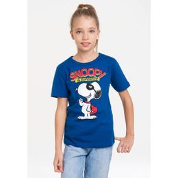 logoshirt M&auml;dchen T-Shirt "Peanuts - Snoopy Superdog", blau, Gr. 80, bedruckt, 100% Baumwolle, Shirts, mit tollem Snoopy-Design