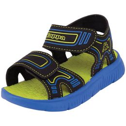 Kappa Kinder Sandale, Gr. 29, blau, Synthetik, mehrfarbig, Schuhe, - mit Sohle in Kontrastfarben