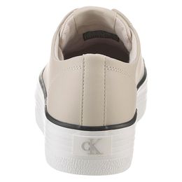 Damen Sneaker "BOLD VULC FLATF LOW LTH IN", Calvin Klein Jeans, Gr. 42, beige, Leder, unifarben mit Farbeinsatz, Schuhe, Halbschuh, Schn&uuml;rschuh,