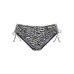 Lascana Damen Bikini-Hose "Clara", beige, Gr. 36, Animalprint, bedruckt, Polyamid, Badehosen, mit h&ouml;herem Schnitt