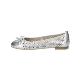 Caprice Damen Ballerina "Caprice Ballerinas Leder", Gr. 41, silber, Leder, Schuhe