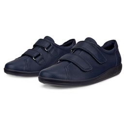 Ecco Damen Klettschuh "SOFT 2.0", Gr. 43, blau, Leder, Schuhe, Halbschuh, Freizeitschuh mit Klettverschl&uuml;ssen