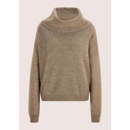 Madeleine Mode MADELEINE Damen Longpullover "Pullover Pullover"taupe, melange, Gr. 48, Obermaterial: 45% Wolle mw. 30% Kaschmir WS. 15% Viskose CV. 10% Polyamid