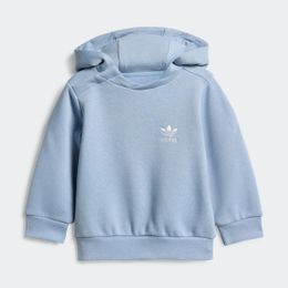 Mädchen Trainingsanzug "HOODIE SET", blau, Gr. 86, adidas originals, Obermaterial: 70% Baumwolle, 30% Polyester, Sportanzüge