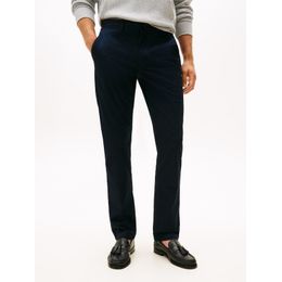 Tommy Hilfiger Herren Chinohose "CORE DENTON ESSENTIAL", blau, Gr. 38, unifarben, Twill, Obermaterial: 97% Baumwolle, 3% Elasthan, Hosen, Straight