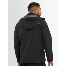 Arctic Seven Herren Softshelljacke "ASAdventuraa", schwarz, Gr. 4XL, Obermaterial: 96% Polyester, 4% Elasthan; Innenseite: 100% Polyester, Jacken,