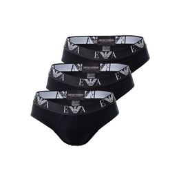 Emporio Armani Herren Slip "Slip 3er Pack", Gr. S, schwarz, Obermaterial: 95% Baumwolle CO. 5% Elasthan EL., Unterhosen