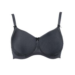 Anita Damen T-Shirt-BH "Soft BH mit Schale Lace Rose", Gr. 90, schwarz, Stoff, Obermaterial: 50% Polyamid PA. 30% Polyester PES. 20% Elasthan EL., BHs