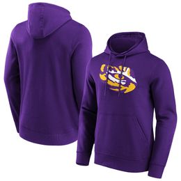 Fanatics Damen Kapuzenpullover "Fanatics Hoodie LSU Tigers Primary Logo Graphic", lila, Gr. L, 80% Baumwolle, 20% Polyester, Pullover