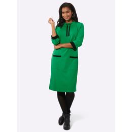 Inspirationen Damen Jerseykleid "Jersey-Kleid", gr&uuml;n, Gr. 50, unifarben, Jersey, 62% Polyester, 35% Viskose, 3% Elasthan, Kleider