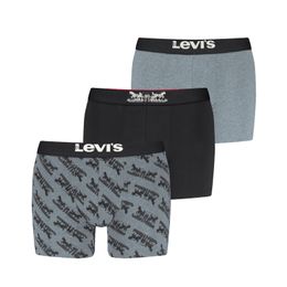 Levi's LEVI'S Herren Boxershorts "LEVIS MEN GIFT HORSE PULL BOXER BRIEF 3P", Gr. S, schwarz, Obermaterial: 95% Baumwolle, 5% Elasthan, Unterhosen