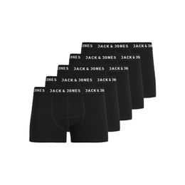 Jack & Jones JACK & JONES Herren Boxershorts "Boxershort JACHUEY TRUNKS 5 PACK 5er Pack", Gr. S, schwarz, Obermaterial: 95% Baumwolle CO. 5% Elasthan EL.,