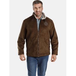 CHARLES COLBY Herren Lederimitatjacke "Jacke SIR SHERWIN", braun, Gr. 60, Obermaterial: 100% Polyester COOLMAX PES(Coolmax)., Jacken