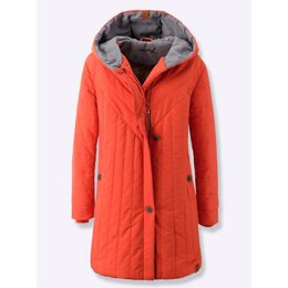 Casual Looks Damen Steppjacke, grau, Gr. 38, gemustert, mehrfarbig, unifarben, 100% Polyester, Besatz:100% Polyester, Jacken
