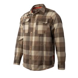 Herren Karohemd "Overshirt Workwear Arbeitshemd", beige, Gr. XXXL, HERO by John Medoox, angeraute Sweatware, 65% Polyester, 35% Viskose, Hemden,