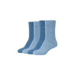 Camano Damen Socken "Socken Cosy Kuschelsocken Flauschig Warm Damen Lang", Gr. 35ashley blau, 98% Polyester, 2% Elasthan, uni, Socken