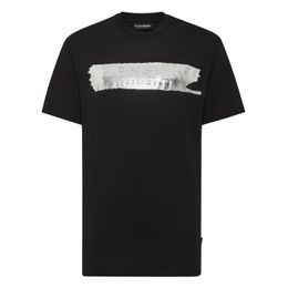 Plein Sport Jungen T-Shirt "Silver Brush", silber, Gr. XL, Obermaterial: 100% Baumwolle, Shirts