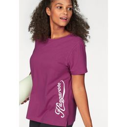 Kangaroos Damen T-Shirt, pink, Gr. 44, unifarben, Obermaterial: 95% Baumwolle, 5% Elasthan, Shirts, Kurzarm, casual, unifarben, gro&szlig;e Gr&ouml;&szlig;en