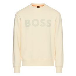 BOSS Orange Herren Sweatshirt "WeBasicCrew", gelb, Gr. XL, Sweatware, Obermaterial: 100% Baumwolle, Sweatshirts, mit Rundhalsausschnitt