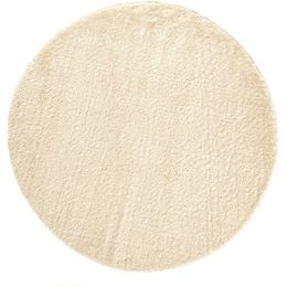 Teppich HEINE HOME, H:40mm &Oslash;:200cm, beige, Kunstfaser, Polyester, Wohnzimmer, Teppiche