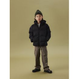 name it Kinder Steppjacke "NKMMUSK PUFFER JACKET TB"schwarz, Gr. 134, unifarben, Web, Obermaterial: 100% Polyester, Jacken
