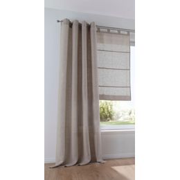 Vorhang Kutti, B:140cm H:245cm, beige, Leinen, Wohnzimmer, Gardinen, "Metis Leinen", blickdicht, nat&uuml;rliche Leinen-Gardine, einfarbig, pflegeleicht,