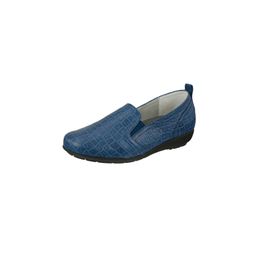 Natural Feet Damen Slipper "Clea", Gr. 43, blau, Leder, Schuhe, aus weichem Material
