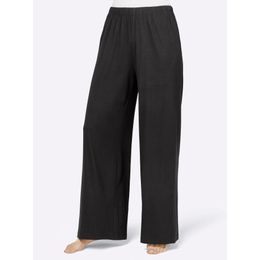 feel good Damen Jogginghose, Gr. 18, schwarz, 50% Baumwolle, 50% Viskose, unifarben, Hosen