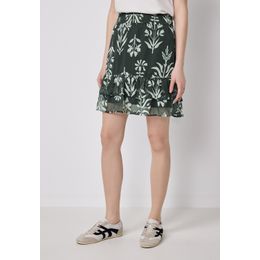 Damen Sommerrock, gr&uuml;n, Gr. 38, STREET ONE STUDIO, gebl&uuml;mt, Stoff, 100% Polyester, R&ouml;cke, mit allover Blumenprint