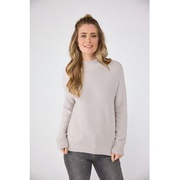 LIEBLINGSST&Uuml;CK LIEBLINGSST&Uuml;CK Damen Stehkragenpullover "NeeleEP", beige, Gr. 34, clean, unifarben, Strick, Obermaterial: 100% Baumwolle, Pullover, mit Perlmuster