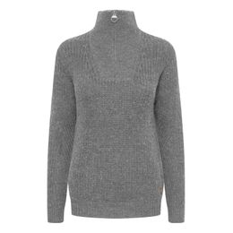 oxmo Damen Troyer "Troyer OXNancy", grau, Gr. M, Obermaterial: 85% Polyacryl PAN. 15% Wolle WO., Pullover
