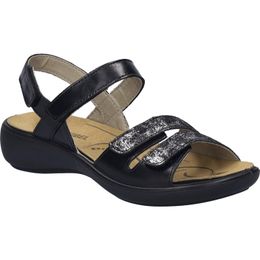 Josef Seibel Damen Sandale "Ibiza 86, schwarz-kombi", Gr. 37, schwarz, Obermaterial: 100% Rindsleder Leather cow., Schuhe