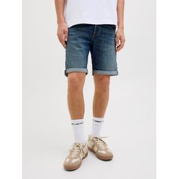 Jack & Jones JACK & JONES Herren Shorts "JJIRICK JJFOX SHORTS CB 310 SN", blau, Gr. M, unifarben, Web, Obermaterial: 70% Baumwolle, 28% Polyester, 2% Elasthan,