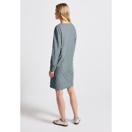 Street One Damen Sommerkleid, blau, Gr. 46, unifarben, Web, 100% Baumwolle, Kleider, in Unifarbe