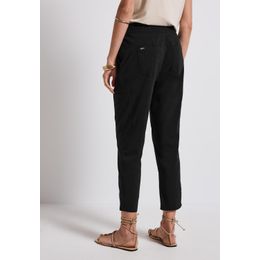 Street One Damen R&ouml;hrenhose, schwarz, Gr. 46, unifarben, Web, 66% Baumwolle, 30% Polyester, 4% Elasthan, Hosen, Middle Waist