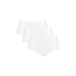 Sloggi Damen Slip "Slip 3er Pack", Gr. 38, wei&szlig;, Obermaterial: 88% Polyamid PA. 12% Elasthan EL., Unterhosen