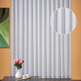 Weckbrodt-Gardinen Gardine WECKBRODT, B:300cm H:175cm, beige, Sabl&eacute;, Polyester, B&uuml;ro, Gardinen, "Breslau", Websabl&egrave;, halbtransparent, Effektf&auml;den, Beschwerungsband,