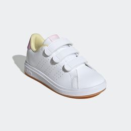 M&auml;dchen Klettschuh "ADVANTAGE BASE 2.0 KIDS", adidas Sportswear, Gr. 35, wei&szlig;, Synthetik, Schuhe, Design auf den Spuren des adidas Stan Smith