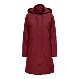 Only Damen Parka "ONLKARA LIFE PARKA CC OTW", rot, Gr. M, unifarben, Web, Obermaterial: 100% Polyester, Jacken