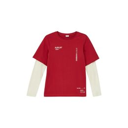 s.Oliver JUNIOR Jungen T-Shirt, rot, Gr. 146, bedruckt, Jersey, Obermaterial: 100% Baumwolle, Shirts, mit Print