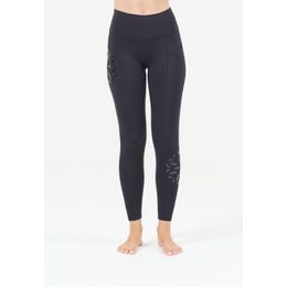 ENDURANCE ATHLECIA ATHLECIA Damen Lauftights "MERAUKE", schwarz, Gr. 36, unifarben, 72% Polyamid, 28% Elasthan, Hosen, mit praktischer Handy-Seitentasche