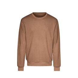 TRIGEMA Herren Sweatshirt "TRIGEMA Sweatshirt in Waffeloptik", braun, Gr. XXXL, 100% Baumwolle, Sweatshirts