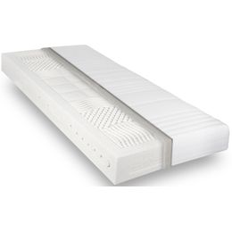Naturmatratze REVOR BEDDING, B:140cm H:19cm L:210cm, wei&szlig;, Bezug: 100% Baumwolle. Steppf&uuml;llung: 50% Seide, 50% Wolle, Matratzen, "Anatomic NATUR 19",